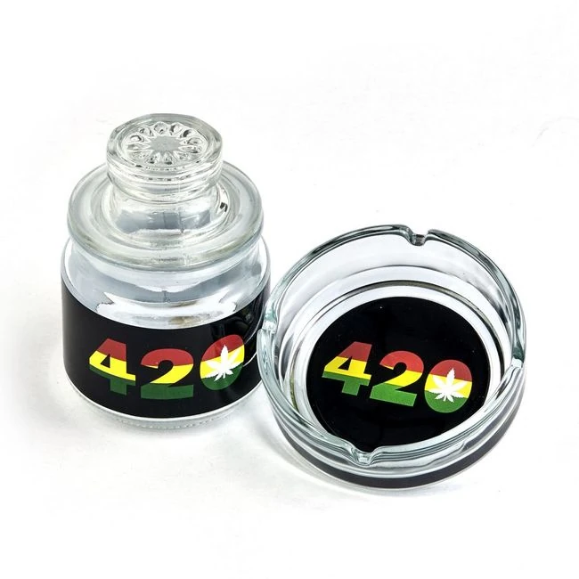 420 Glass Stash Jar & Ashtray Set by Fashioncraft | Male Q