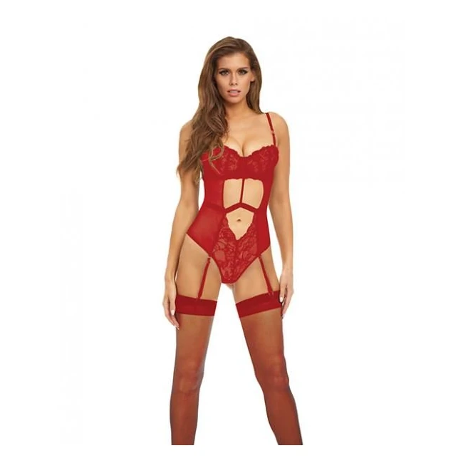 Bombshell Boudoir Strap Overlay Teddy | Male Q