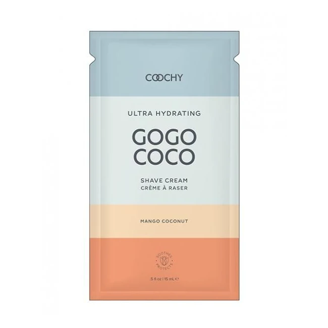 Coochy Ultra Hydrating Shave Cream Foil - .35 oz Mango Coconut | Male Q