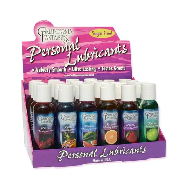 Razzels Flavored Warming Lubricants Counter Display (24 2 Fl Oz Bottles ...